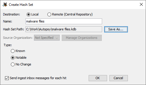 Autopsy User Documentation: Hash Lookup Module