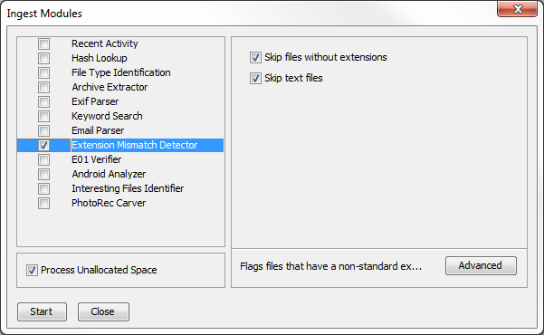 Autopsy User Documentation: Extension Mismatch Detector Module Autopsy User Documentation: Extension Mismatch Detector Module
